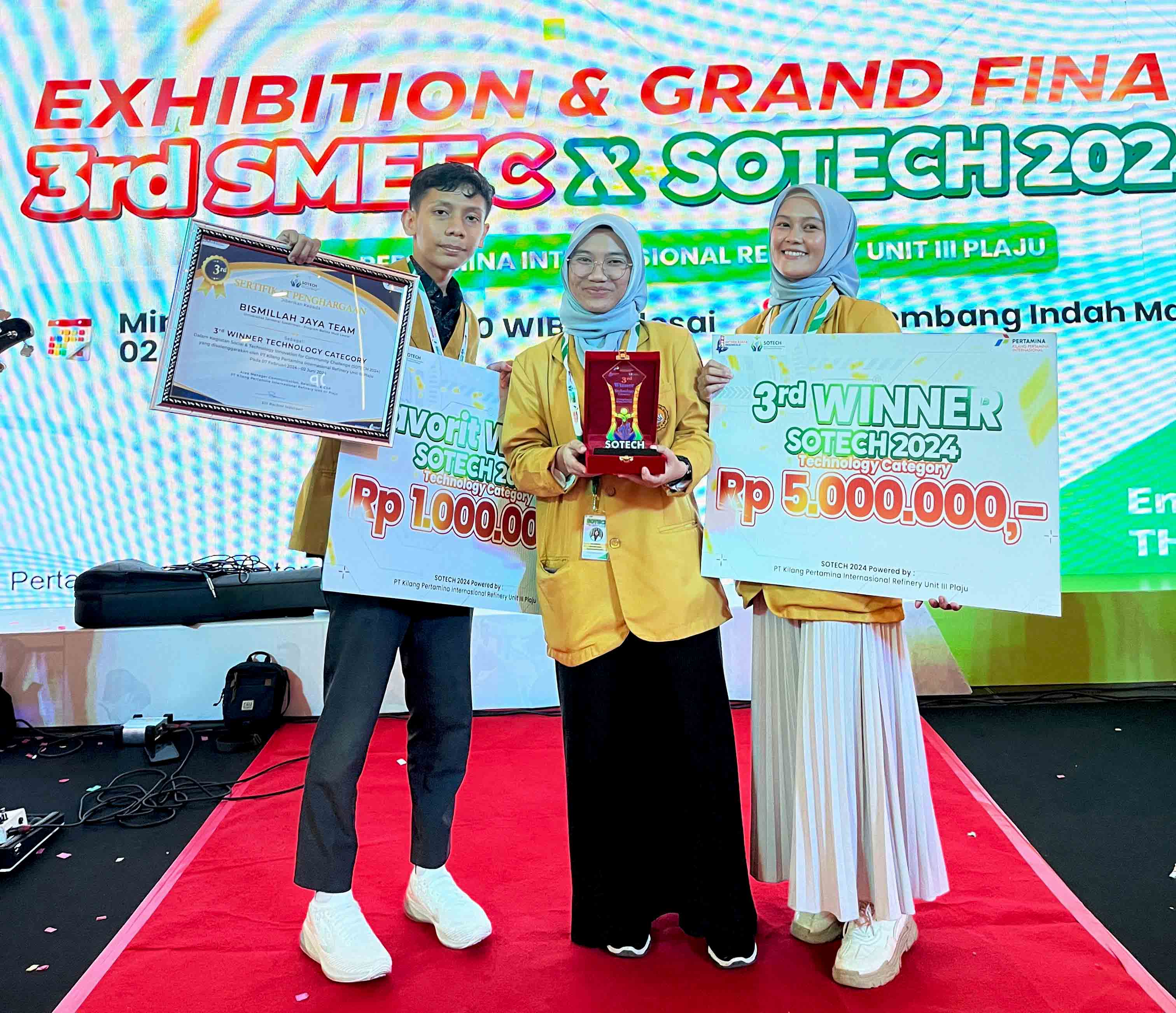 3 Mahasiswa UNSOED Raih Prestasi Di Ajang SOTECH 2024 | Universitas Jenderal Soedirman